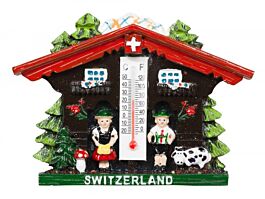 Edelweiss - Cuckoo Clock with Thermometer Magnet